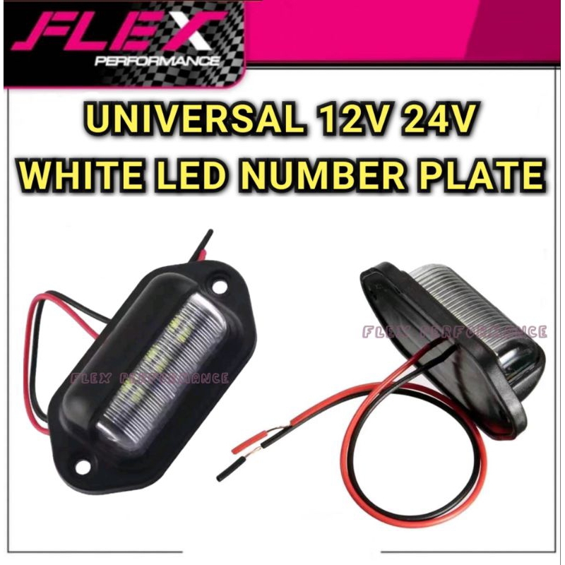 UNIVERSAL 12V 24V WHITE LED NUMBER PLATE LAMP LICENCE LIGHT LORRY CAR ...