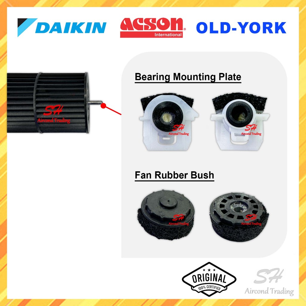 [ORIGINAL] 1PCS DAIKIN / ACSON / OLD-YORK Aircond Indoor Blower Wheel ...