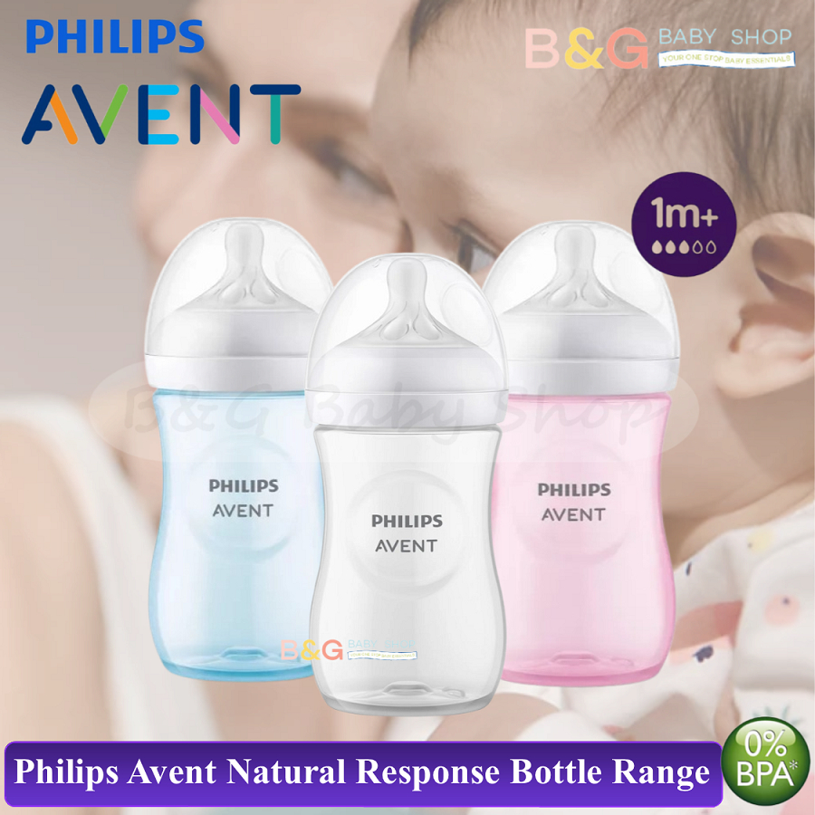 Philips Avent Natural Response Baby Milk Bottle Botol Susu Bayi 9oz ...