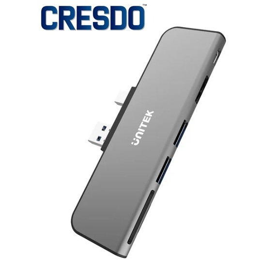Unitek uHUB H6+ 6-in-2 USB 3.0 Hub for Surface Pro with Dual Monitor ...