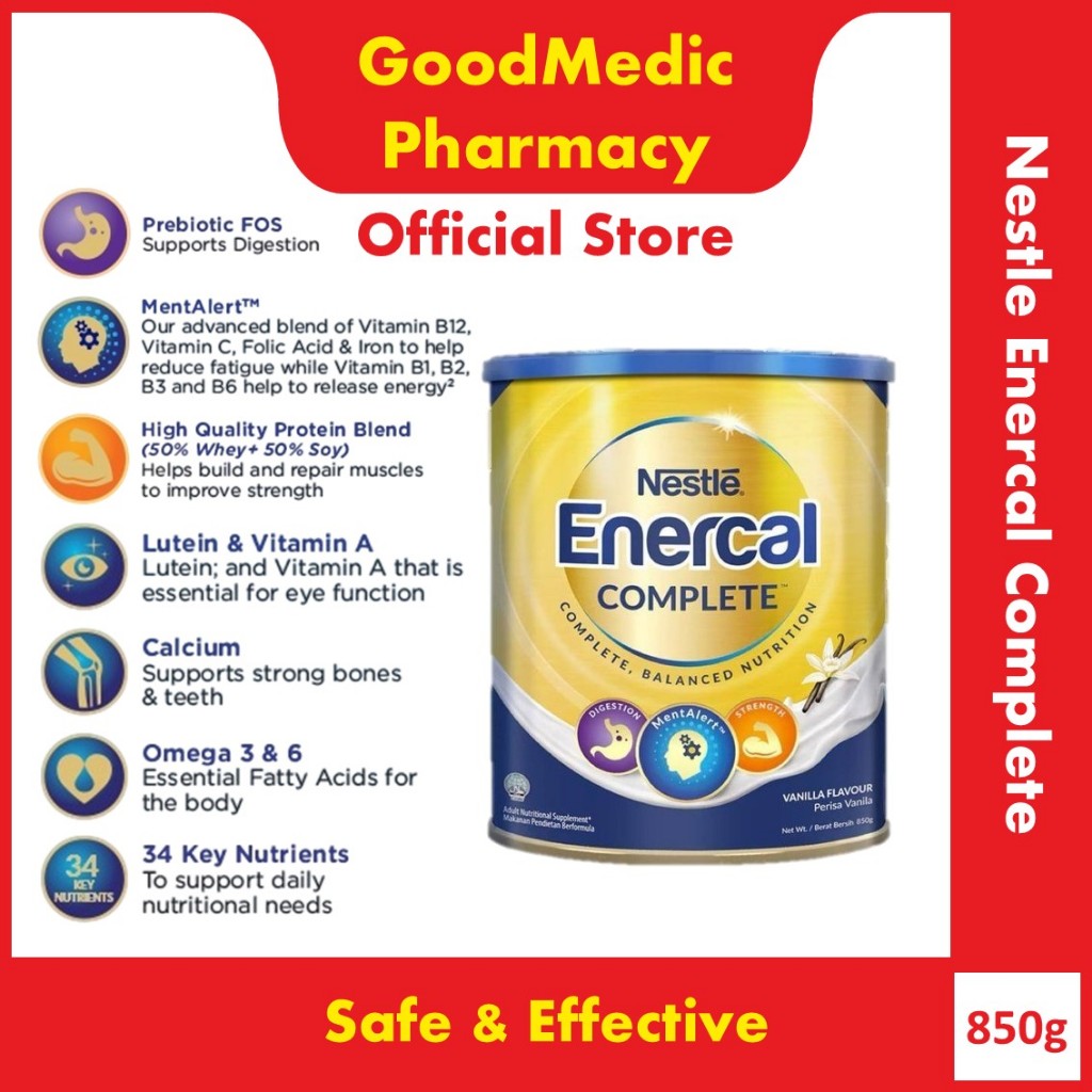Nestle Enercal Complete Balanced Nutrition Meal Replacement Vanilla ...
