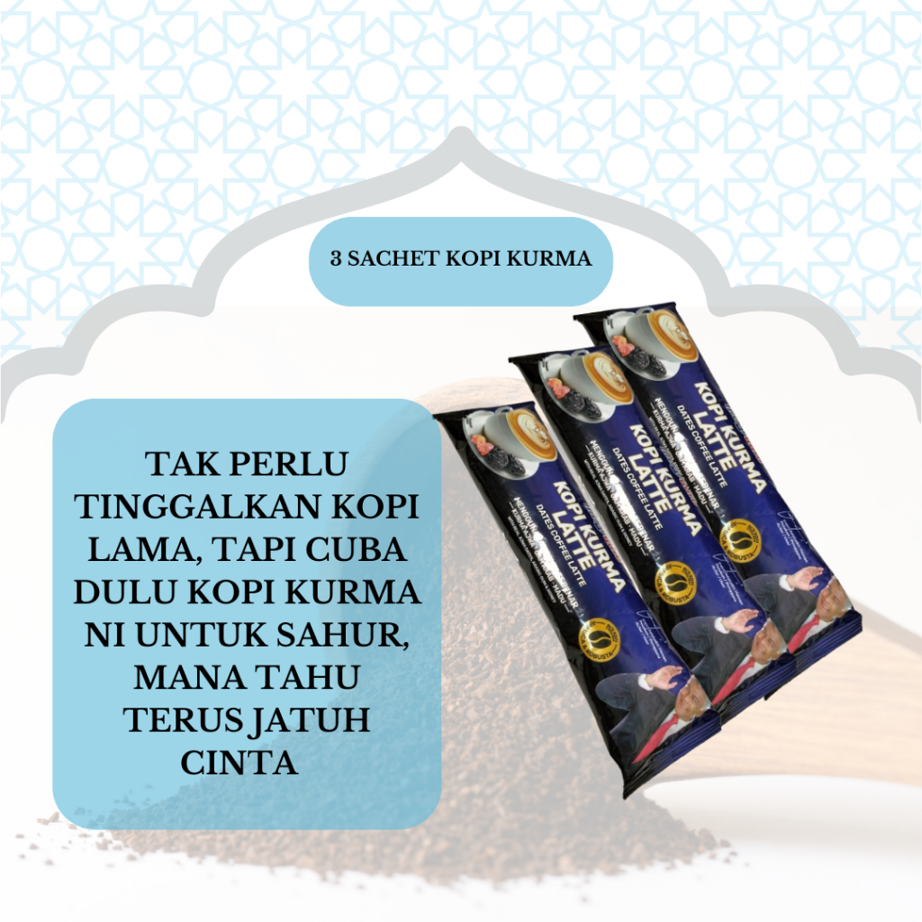HOT PRODUK KOPI KURMA (SET TRIAL 3 SACHETS KOPI KURMA) | Shopee Malaysia