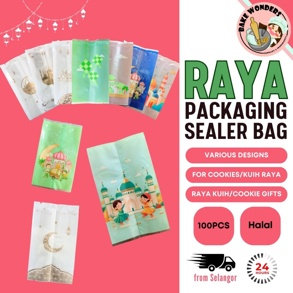 Raya Packaging Sealer Bag For Cookies/Kuih Raya/Plastik Kuih Raya ...