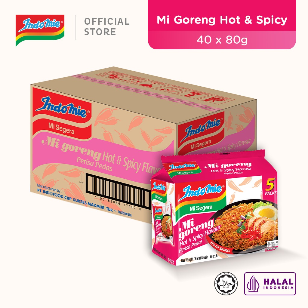 IndoMie™ Mi Goreng Hot & Spicy (40 x 80g) | Shopee Malaysia