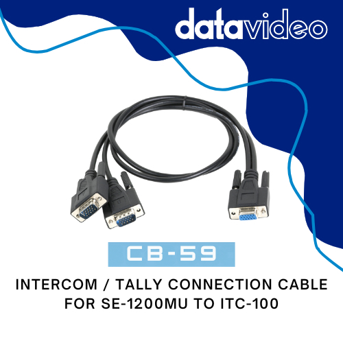 DATAVIDEO CB-59 Intercom / Tally Connection Cable for SE-1200MU to ITC ...