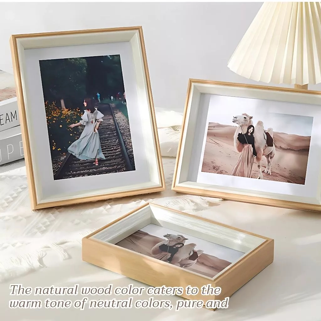 Wooden small photo frame A4, 4*6/6*8/8*10 inches photo frame with stand ...