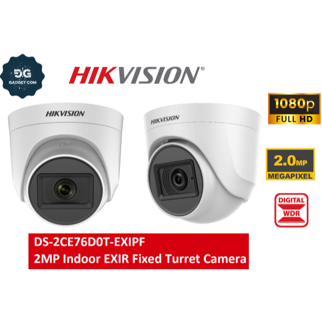 HIKVISION DS-2CE76D0T-EXIPF 2MP Indoor EXIR Fixed Turret Camera ...