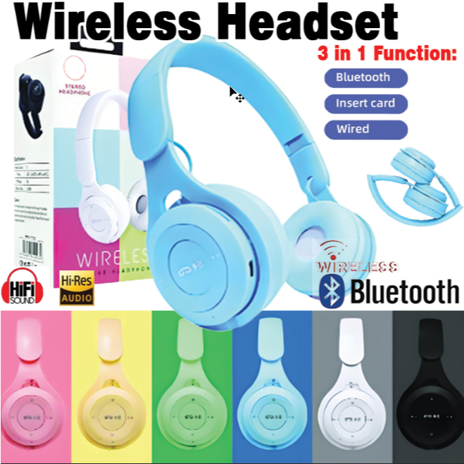 Fon Kepala Bluetooth Bluetooth Headphone Headset Bluetooth Wireless ...