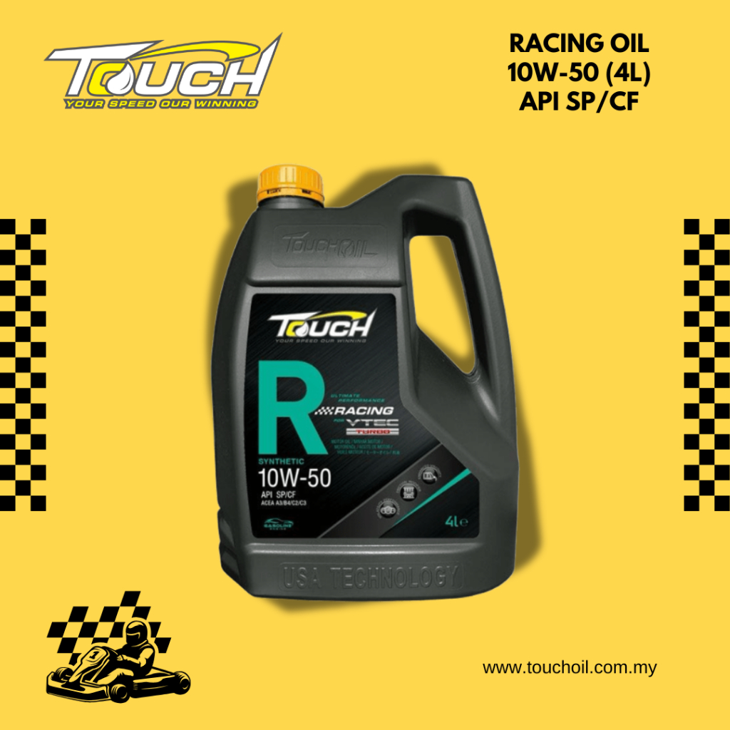 TOUCH RACING ENGINE OIL SAE 10W-50 API SP/CF (4L) | Shopee Malaysia