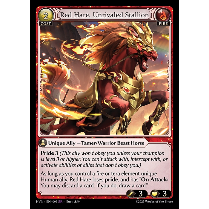 HVN • EN—095 SR Red Hare, Unrivaled Stallion GRAND ARCHIVE Abyssal ...