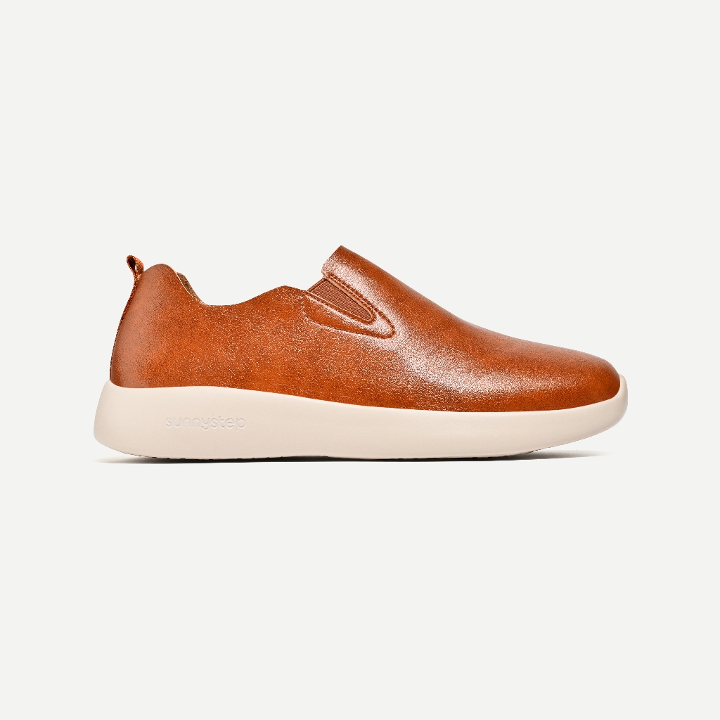 Sunnystep Balance Walker Natural Tan Flats - Wide Toe Box - Slip On ...