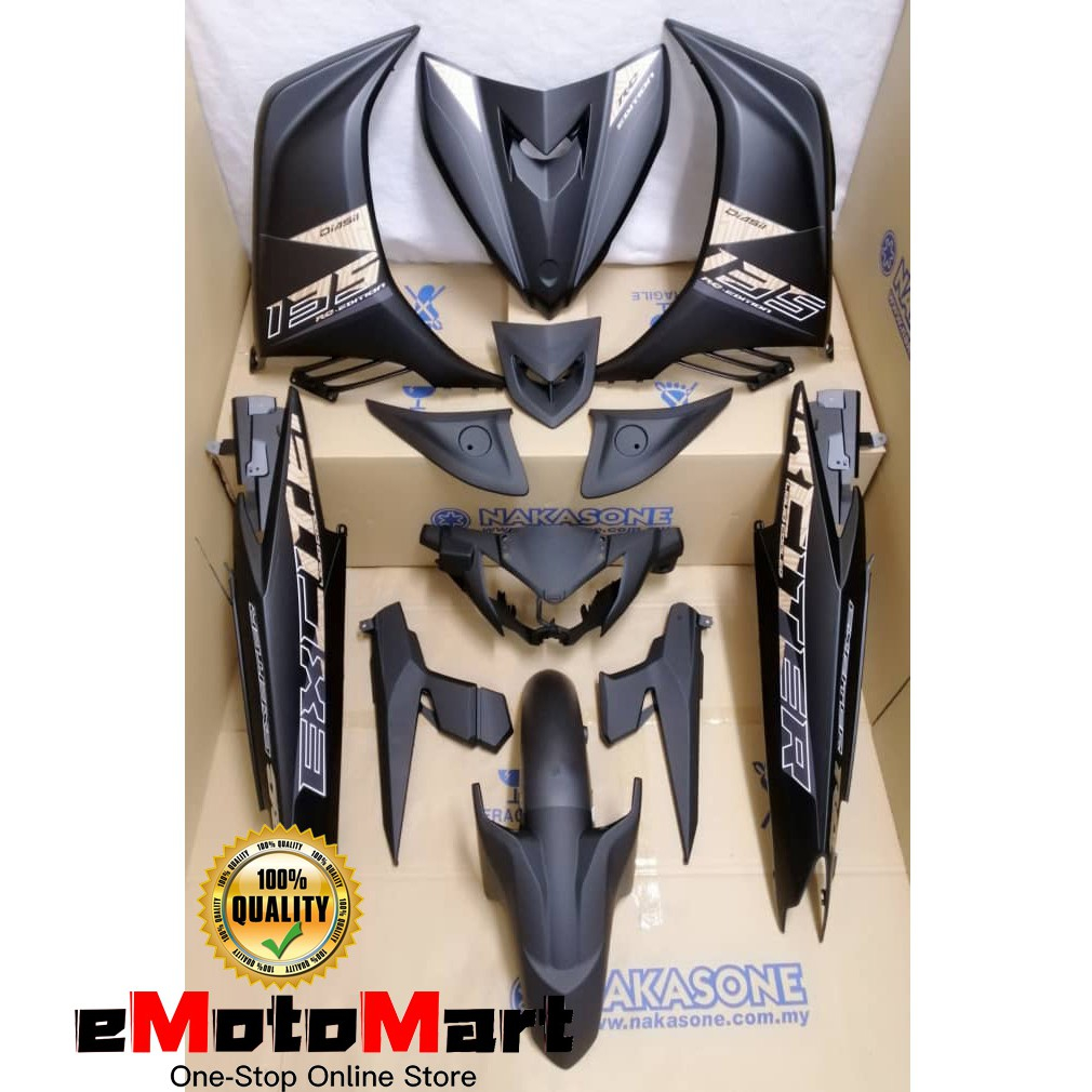 (READY STOCK) YAMAHA LC V2 COVER SET DESIGN EXCITER RC MATT BLACK # ...