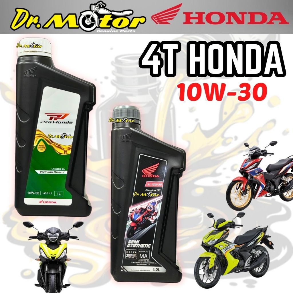 HONDA 4T SEMI FULLY SYNTHETIC Engine Oil Minyak Hitam Enjin Engin 1.2L ...