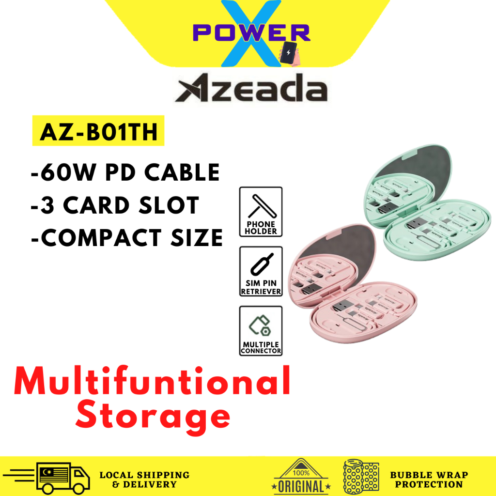 AZEADA AZ-B01th Type-C to Type-C 60W Fast Charging Data Cable Set Multi ...