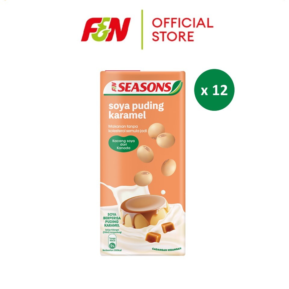 F&N SEASONS Soya Caramel Pudding 1L X 12 | Shopee Malaysia