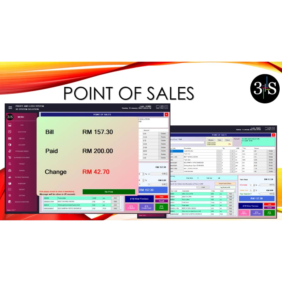Updated 3S System (POS System | Invoice | Quotation | PO | DO ...