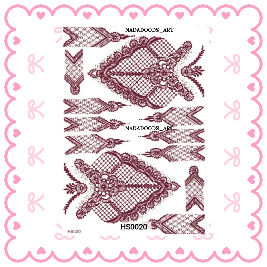 CODE 20 READY STOCK INAI INSTANT EXCLUSIVE | MERAH | TEMPORARY HENNA ...