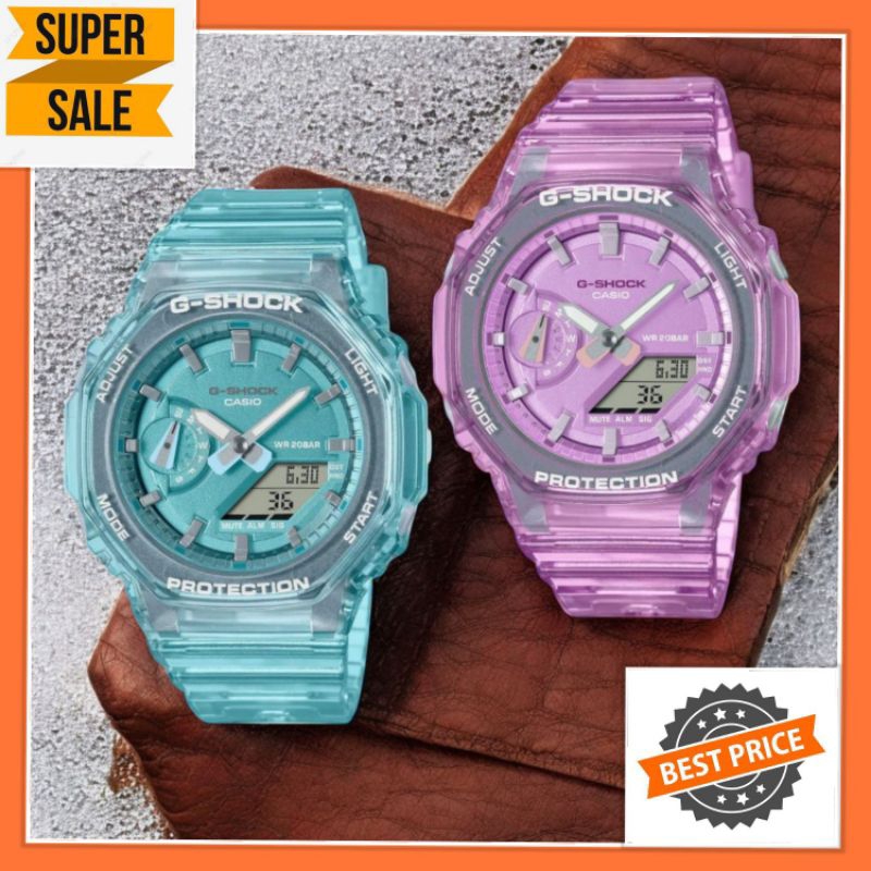 ANALOG DIGITAL WATCH TMJ TRANSPARENT COLOR UNISEX STYLE | Shopee Malaysia