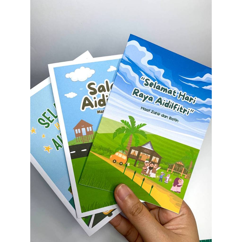 Design 2025 Kad Raya 3pcs/6pcs tema Balik Kampung (envelope included ...