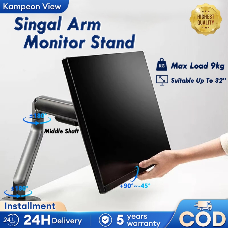 Monitor Stand Arm 17- 32 inch Single Computer arm Adjustable Desktop ...