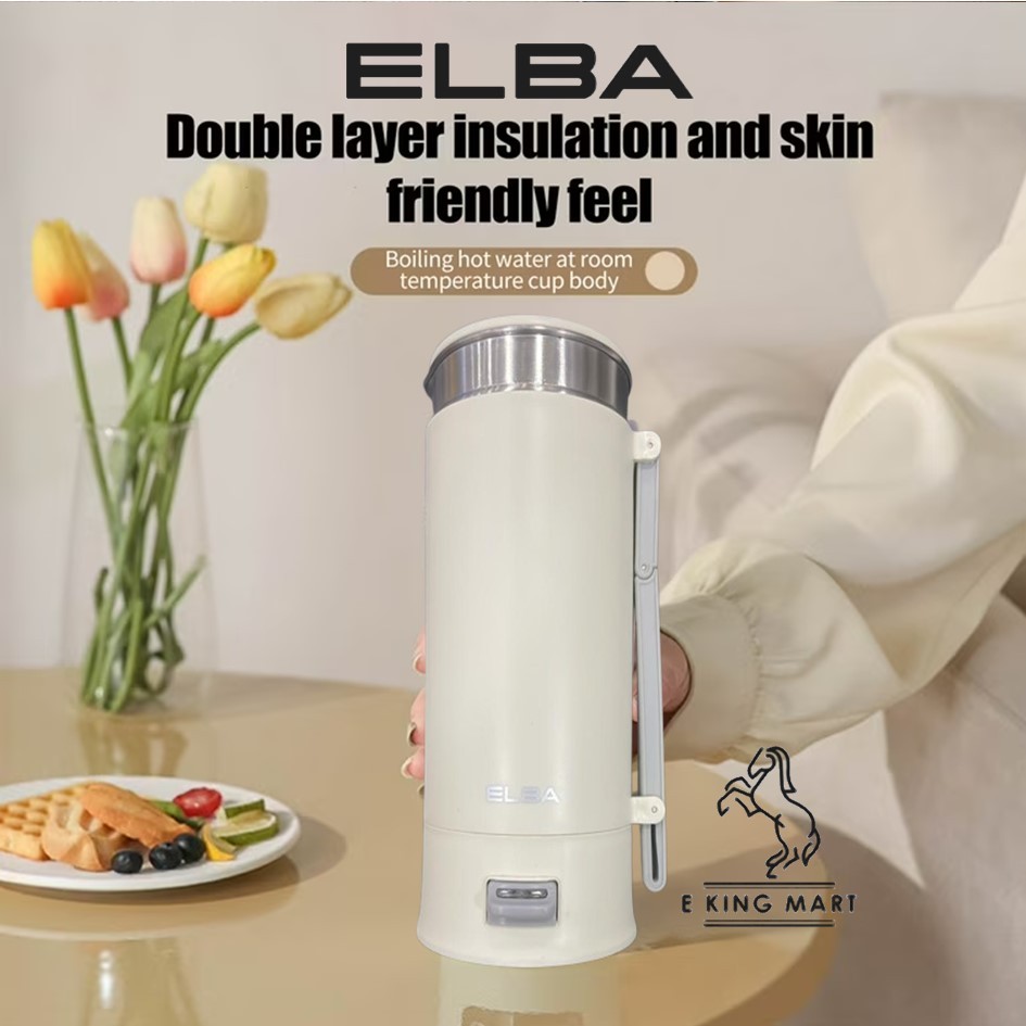 ELBA 0.8Litre Portable Electric Kettle Stainless Steel Water Boiler ...
