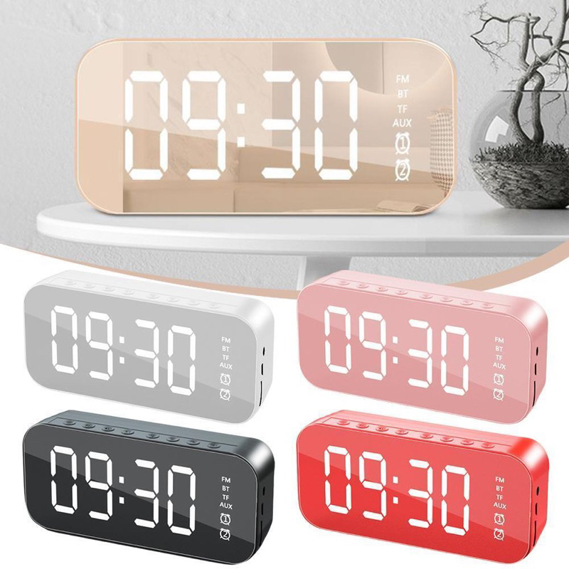 🇲🇾🐸Wireless Portable Bluetooth Alarm Clock Digital Alarm Clock FM Radio ...