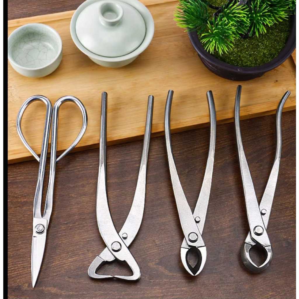 STAINLESS STEEL BONSAI TOOL KIT ALAT BONSAI GUNTING POKOK 盆栽工具 | Shopee ...