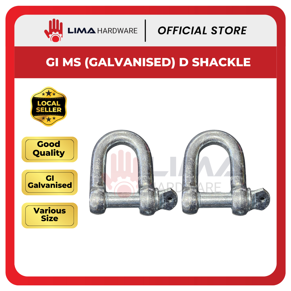GI MS (GALVANISED) D SHACKLE - (PART 2) | Shopee Malaysia