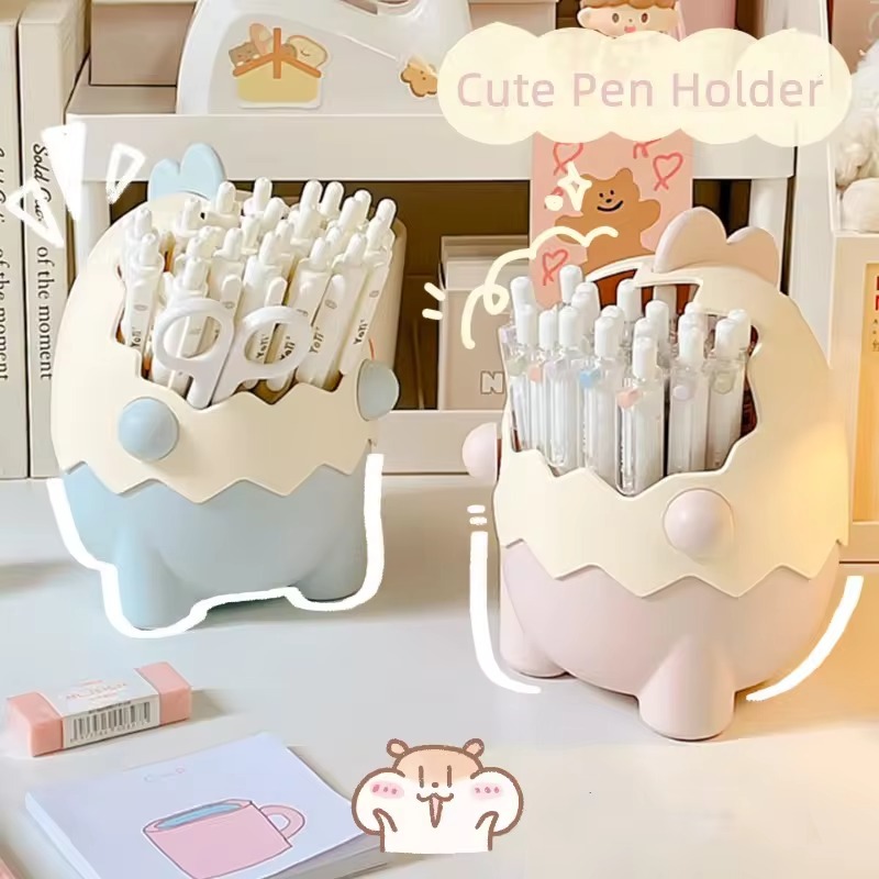 Cute Lovely Dino Pen Holder Kids Dino Egg Pen Holder Kids Children Pen ...