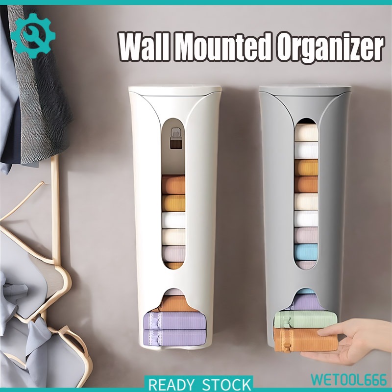 Wall Mounted Socks Panties Organizer Plastic Bag Holder Trash Bag ...