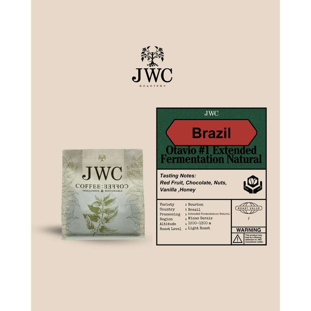 JWC Roastery - Brazil Otavio #1 Extended Fermentation Natural (Filter ...