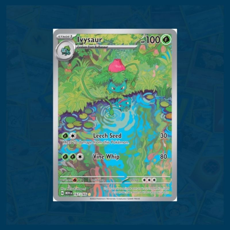 Ivysaur (167/165) Illustration Rare | 151 | Pokemon TCG Card | Shopee ...