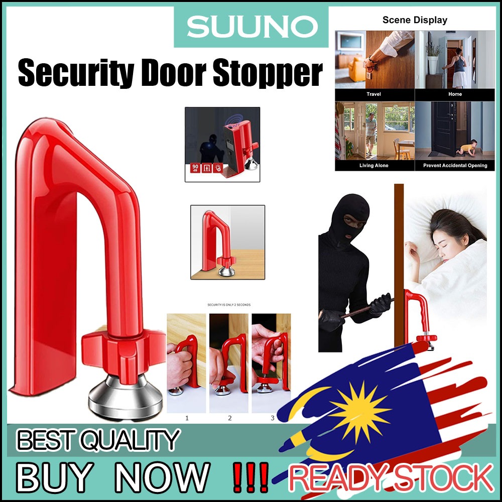 Door Stop Portable Alert Home Dormitory Travel Security Door Stopper ...