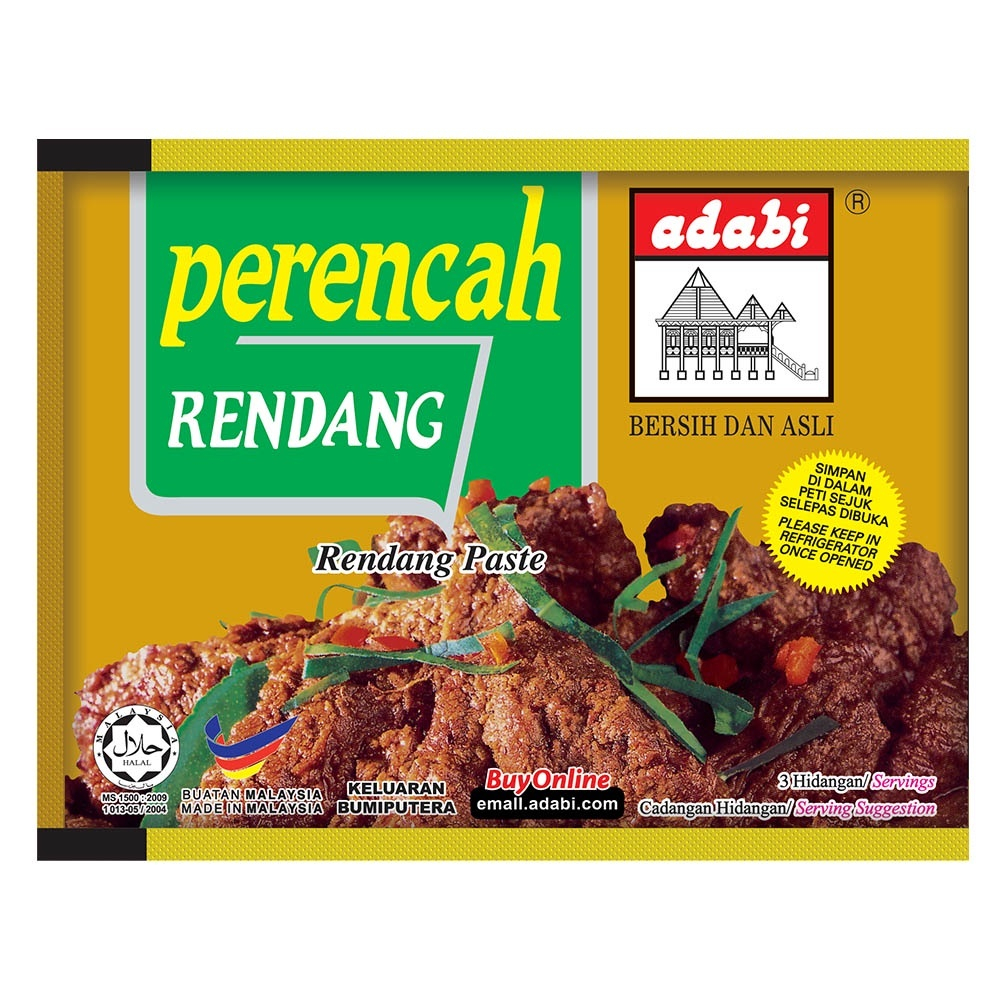 Perencah Rendang (Rendang Paste) 120 Gram - ADABI | Shopee Malaysia