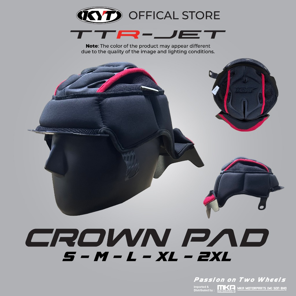 KYT TTR JET CROWN PADDING & KYT TTR JET CHEEK PADDING (S/M/L/XL/2XL) | Shopee Malaysia