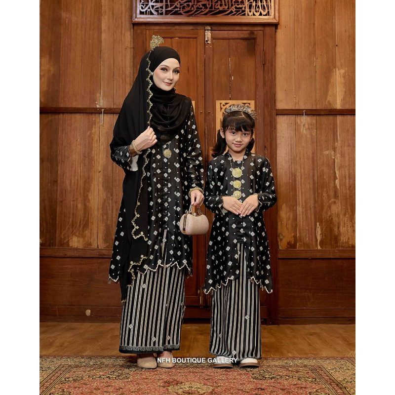 [ Black ] Baju Kurung Raya 2025 | Sedondon Mak Anak | Shopee Malaysia