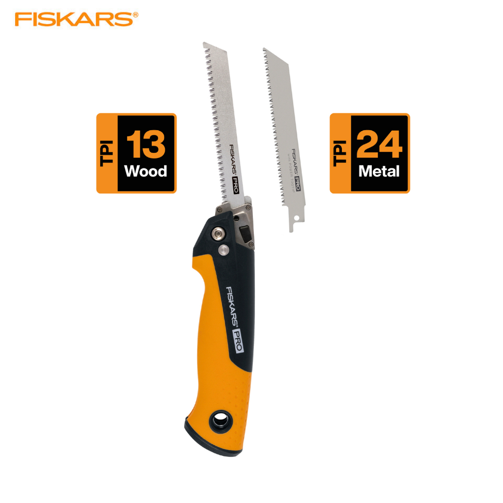 Fiskars Pro Compact Folding Utility Saw (13tpi + 24tpi blades) | Shopee ...