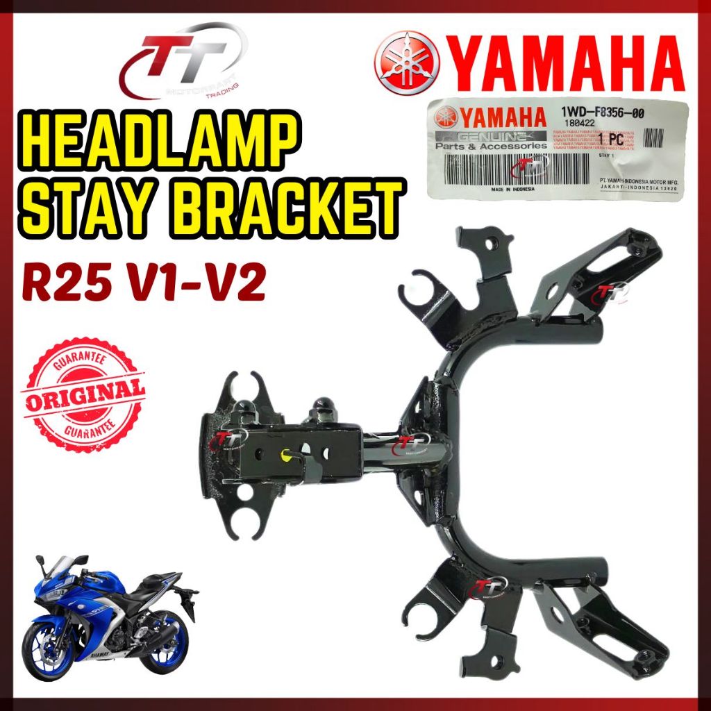 YZF-R25 R25 V1-V2 YZF-250 headlamp Stay Bracket Head Lamp Braket Tapak Lampu Breket 1WD-F8356-00 ...
