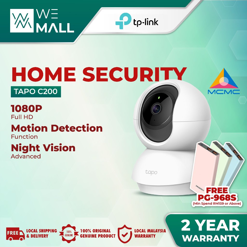 TP-Link Tapo CCTV C200 / Tapo C210 / TC70 1080P Full HD Pan/Tilt ...