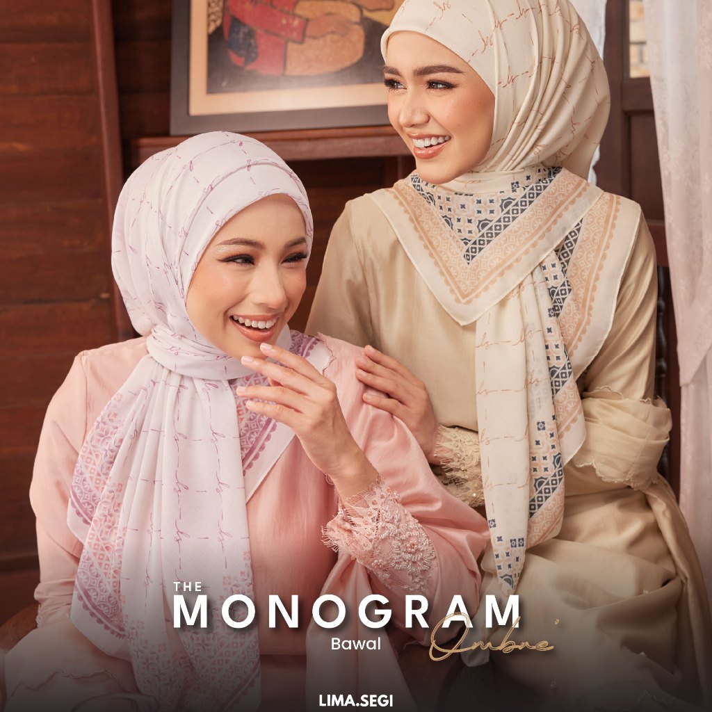 Monogram Ombre By Lima Segi (Bawal) | Shopee Malaysia