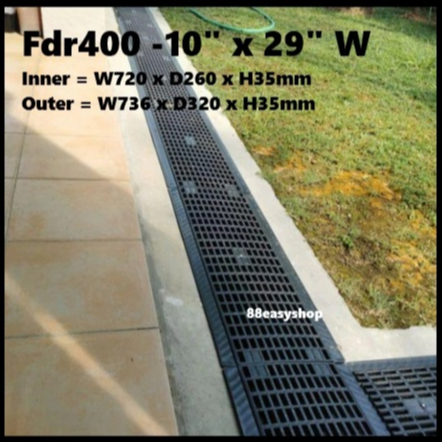 FELTON HEAVY DUTY DRAIN COVER 10"D x 29"W FDR 400 PVC Penutup Longkang ...