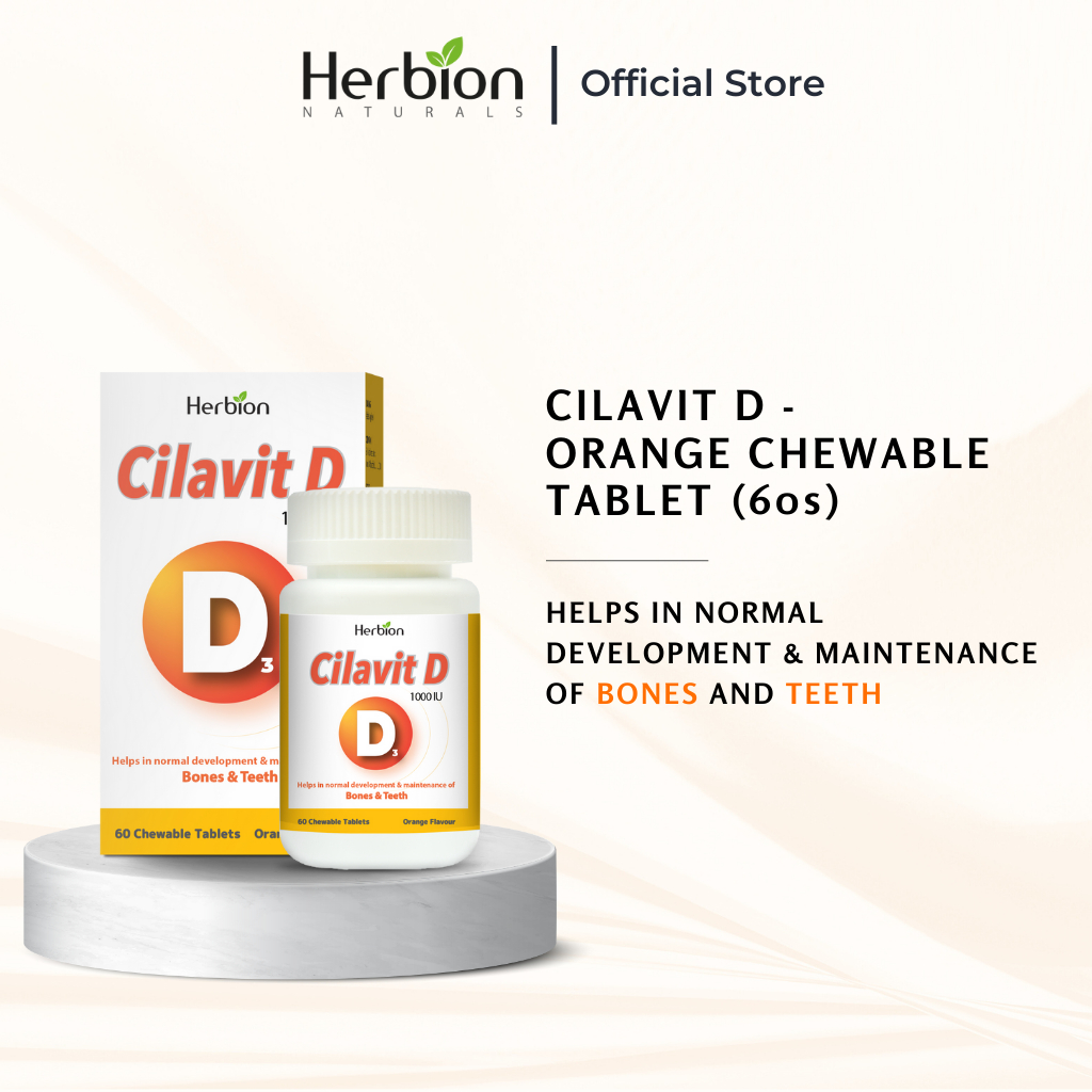 Herbion Cilavit D Chewable Tablets - Orange Flavor | Cholecalciferol ...