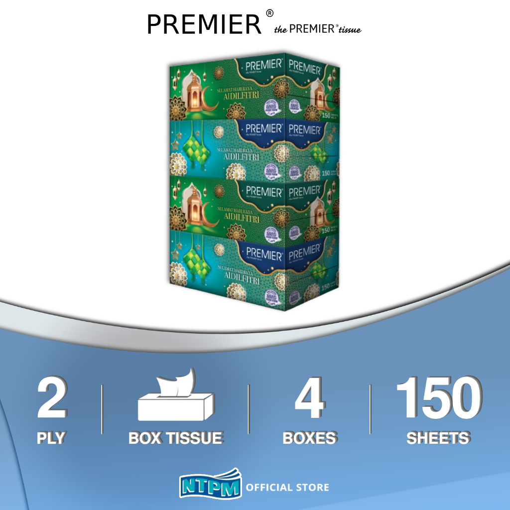 Premier Facial Tissue Hari Raya (150's x 4) | Shopee Malaysia