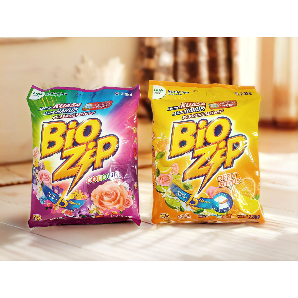 Bio Zip 99.9% Anti-Bakteria Powder Detergent 2.3KG | Shopee Malaysia