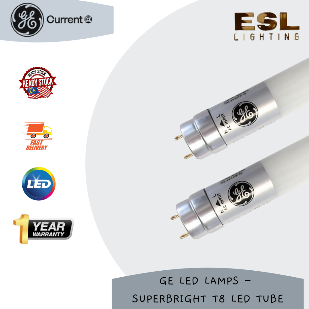 ESL LIGHTING GE LED Lamps – SuperBright T8 LED Tube (10W/20W) | Shopee ...