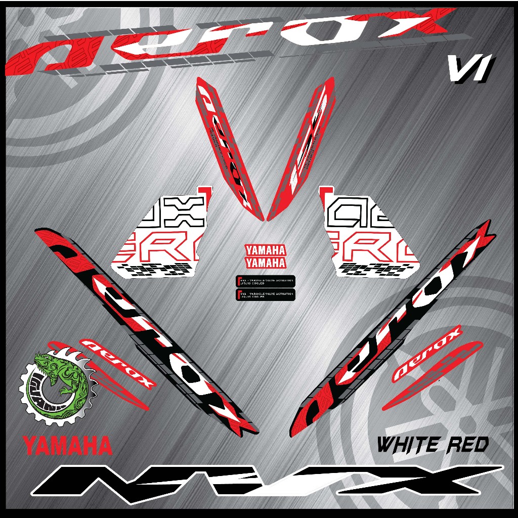 STRIPE MOTOR Yamaha NVX /AEROX V1 (41) CUSTOM STRIPE BODY STICKER ...