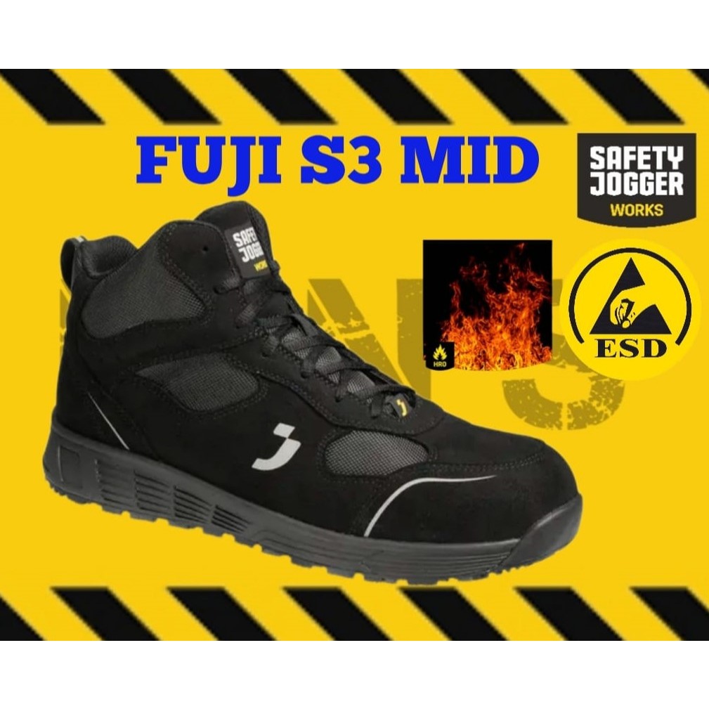 Safety Jogger FUJI S3 [ MId-Cut ] ESD HRO Unisex Safety Shoes / Kasut ...