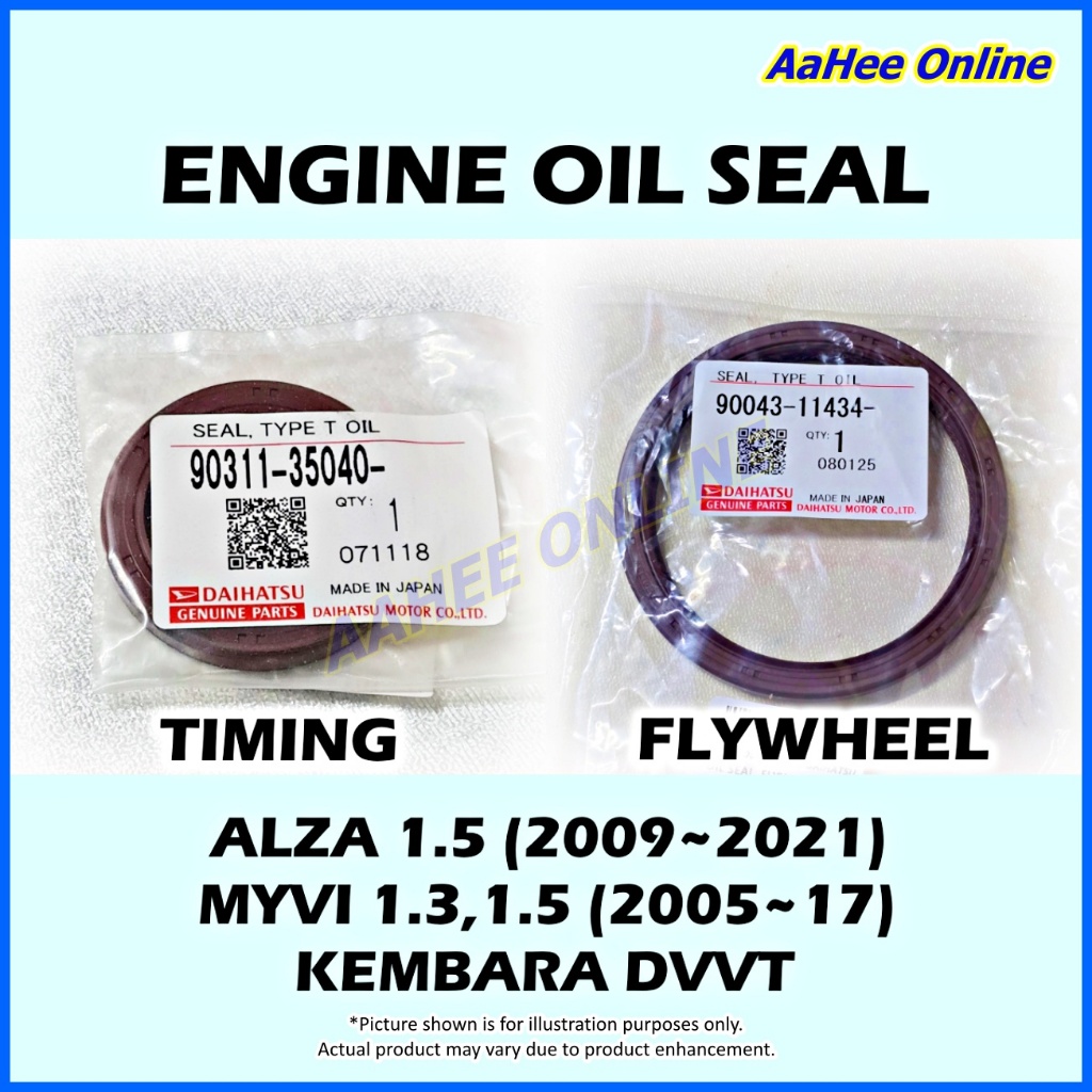 Perodua Alza Myvi 1.3 1.5 Kembara Dvvt Oil Seal Timing Flywheel ...