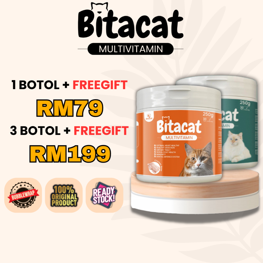 [100% ORIGINAL] BITACAT VITAMIN KUCING BITACAT MULTIVITAMIN KUCING ...