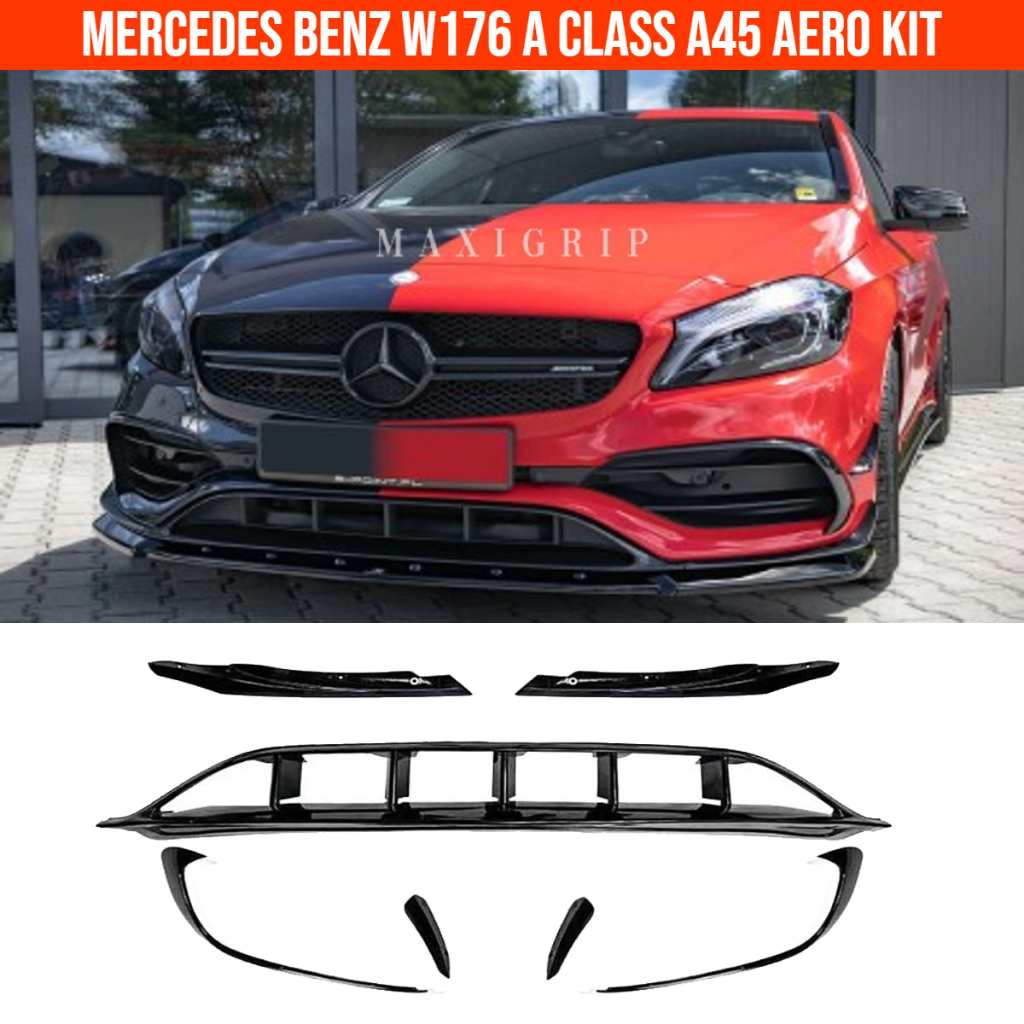 Mercedes Benz W176 A Class A45 Front canards kit front lip splitter ...
